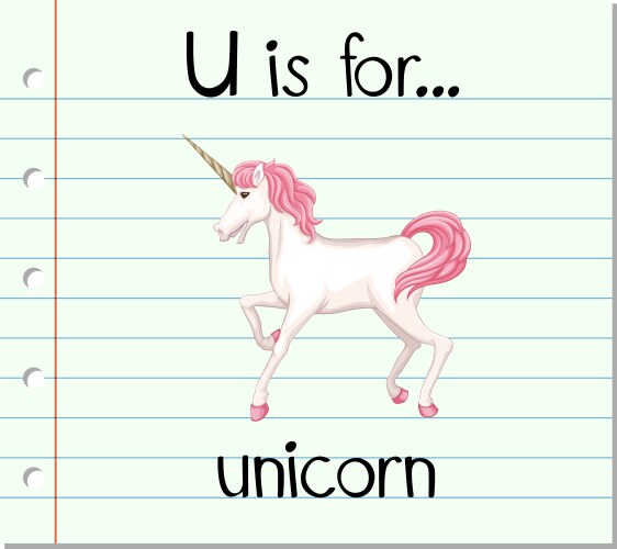 Flashcard letter u is for up Royalty Free Vector Image