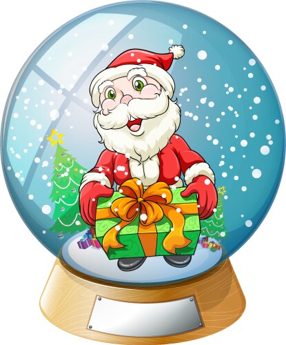 Santa claus crystal ball Royalty Free Vector Image
