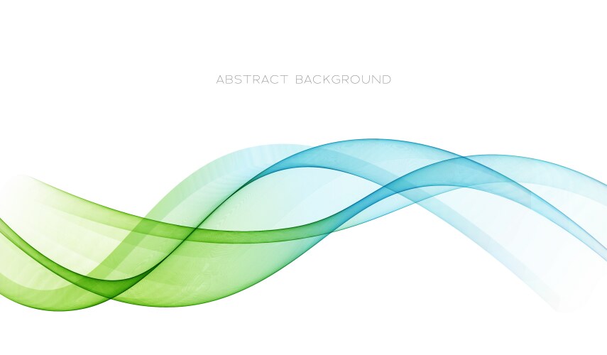 Abstract wave design element blue-green lines Vector Image