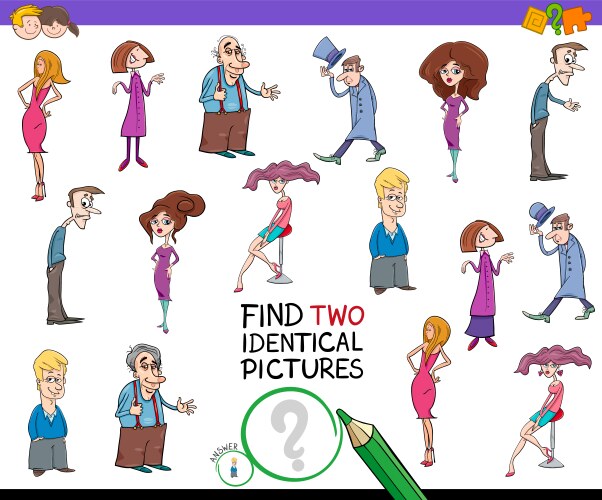 Find 2 Identical Vector Images (over 1,600)