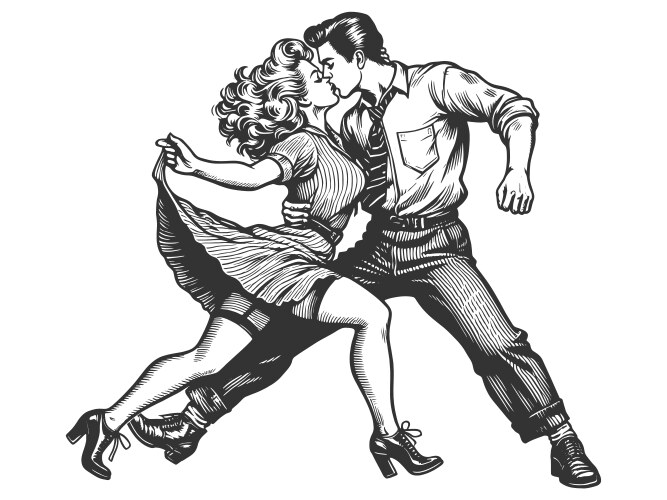 Line Art Couple Dancing Vector Images (over 690)