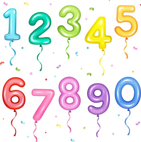 Children educational cards with numbers Royalty Free Vector