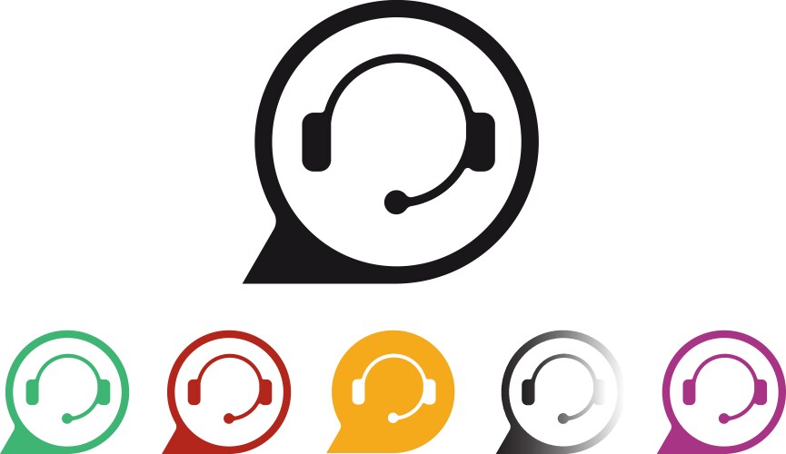 24-7 service icon on white Royalty Free Vector Image