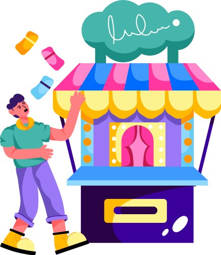 Ticket booth Royalty Free Vector Image - VectorStock