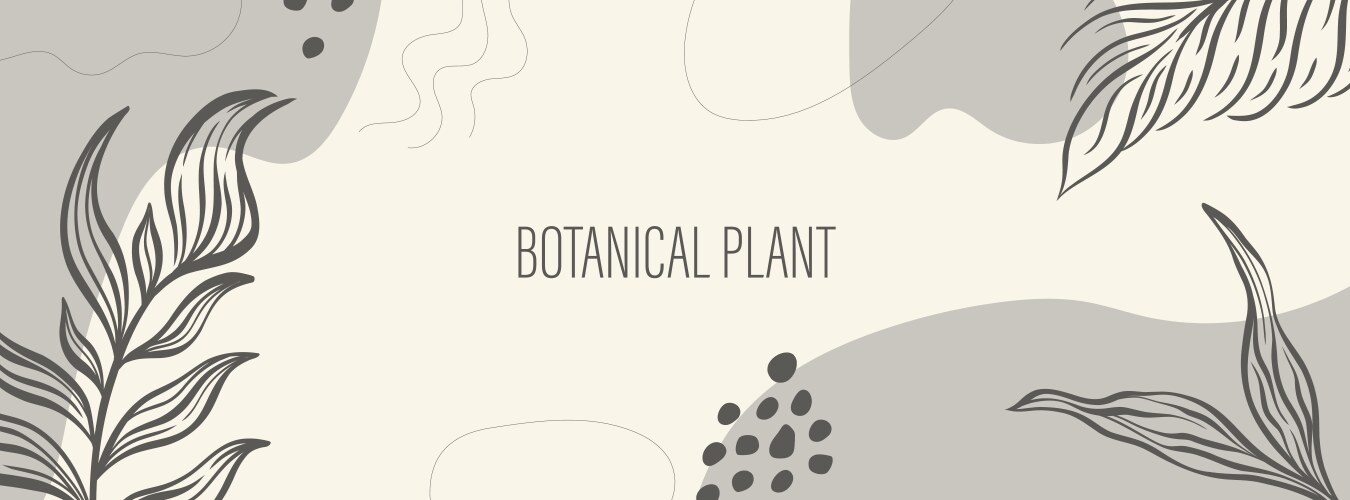 Design banner plant nature hand drawn Royalty Free Vector