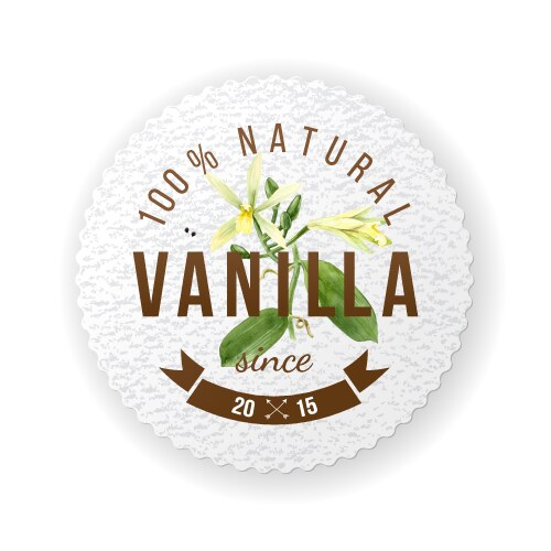Vanilla emblems Royalty Free Vector Image - VectorStock