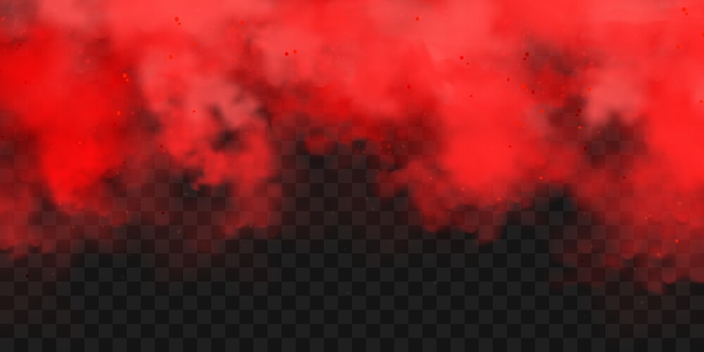Red smoke effect explosion isolated nebula Vector Image