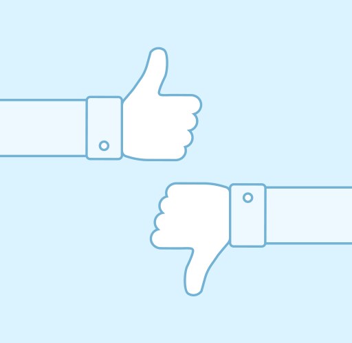 Good bad positive negative emoji icons set Vector Image