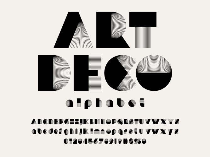 Cubism font Royalty Free Vector Image - VectorStock