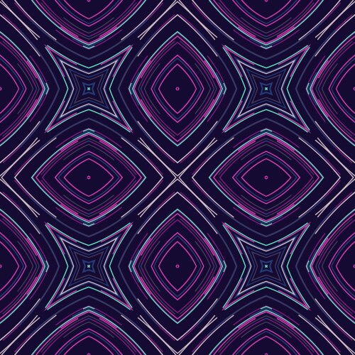 Neon lines geometric seamless pattern Royalty Free Vector