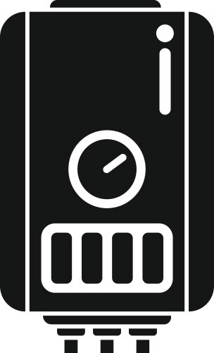 Black and white electric water heater icon Vector Image