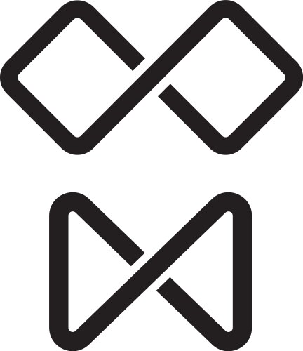 Square infinity signs Royalty Free Vector Image