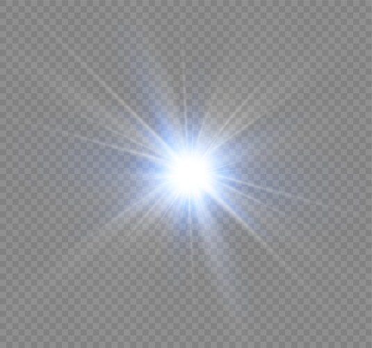 Shining star on transparent background aqua color Vector Image