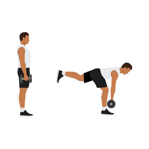 Single Leg Deadlift Vector Images (30)