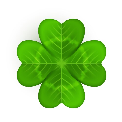 Realistic shamrock wreath round clover frame Vector Image