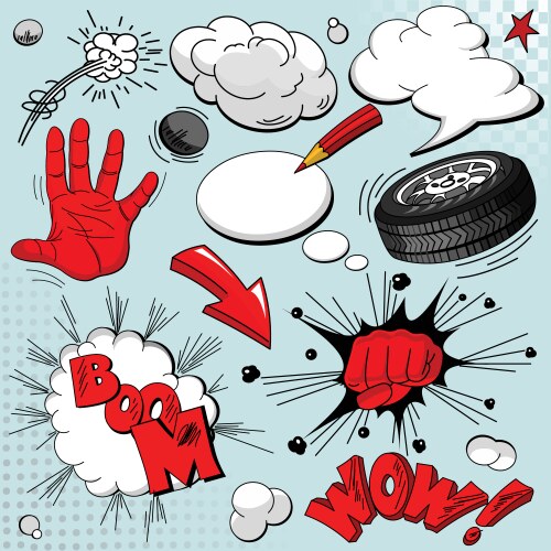 Comic book explosion Royalty Free Vector Image