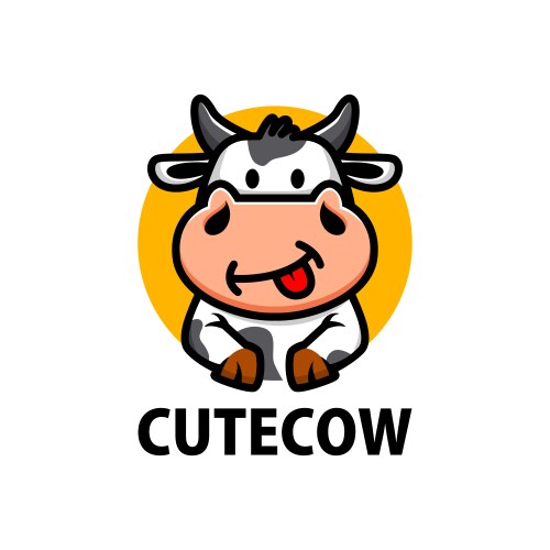 Cow logo design Royalty Free Vector Image - VectorStock