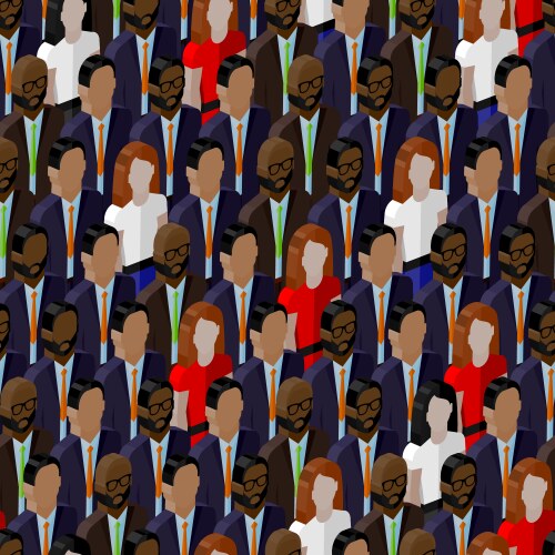 Large group of people in number 5 five form Vector Image