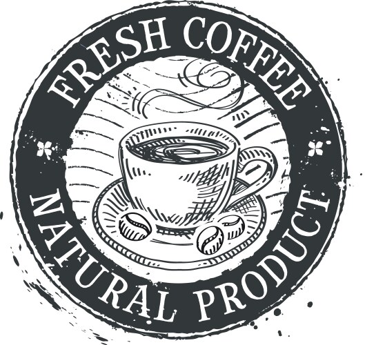 Coffee poster for restaurant and cafe Royalty Free Vector