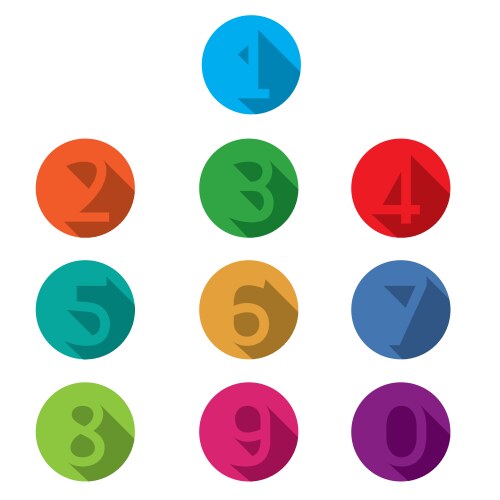 Collection sweet numbers for kids 8 Royalty Free Vector