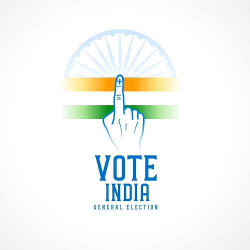 Vote for india general election background Vector Image