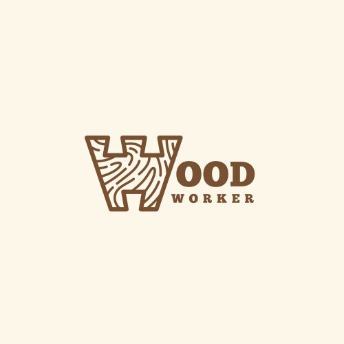 Wood logo simple Royalty Free Vector Image - VectorStock