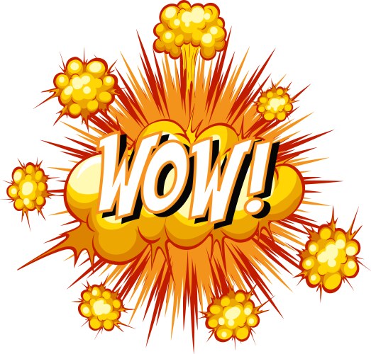 Wow reaction man fear retro comic pop art Vector Image