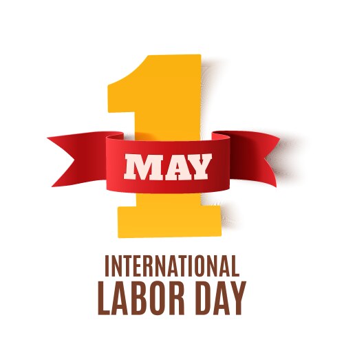 1st may day greeting Royalty Free Vector Image