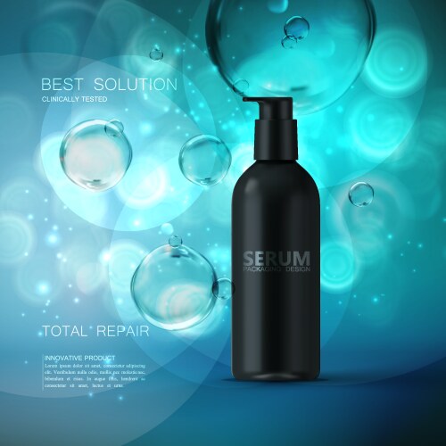 Moisturizing serum ads poster template Royalty Free Vector