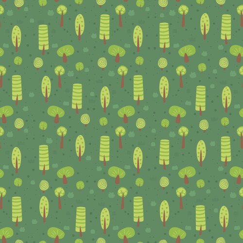 Forest landscape seamless pattern trees grainy Vector Image