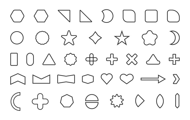 Basic shape svg silhouette Royalty Free Vector Image