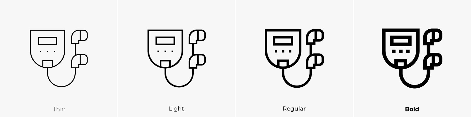 Disc icon thin light regular and bold style Vector Image