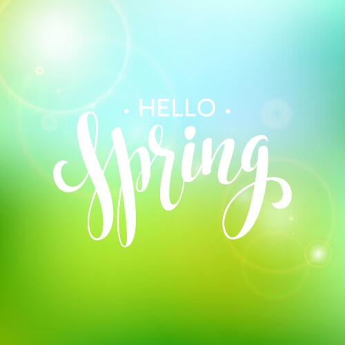 Hand drawn lettering hello summer Royalty Free Vector Image