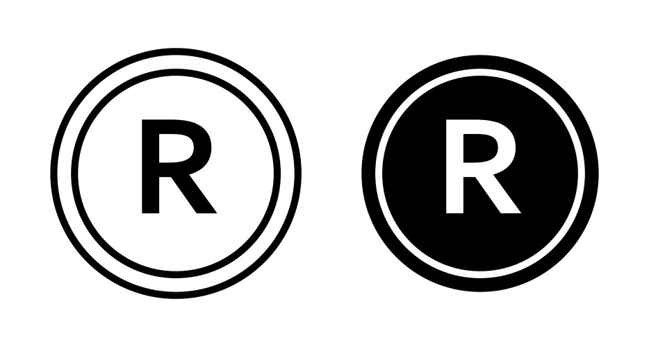 Registered icon Royalty Free Vector Image - VectorStock