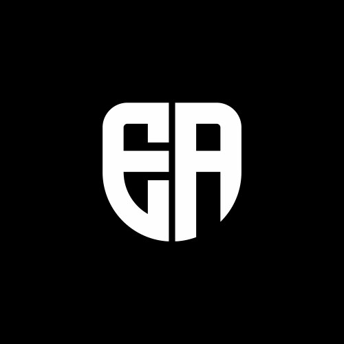 Ea logo monogram with slash style design template Vector Image