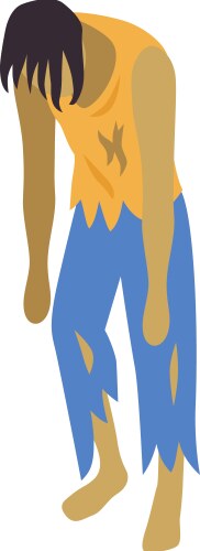 Zombie leg icon white Royalty Free Vector Image