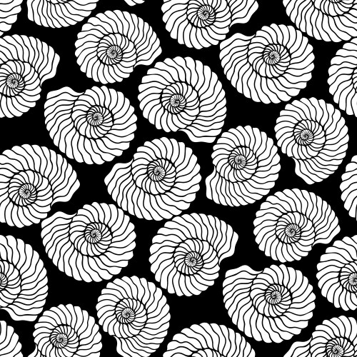 Graphic circle seashell Royalty Free Vector Image