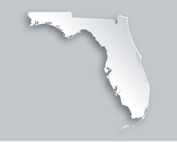 Map of florida Royalty Free Vector Image - VectorStock