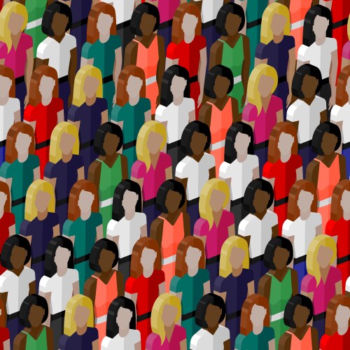 Large group of people in number 5 five form Vector Image