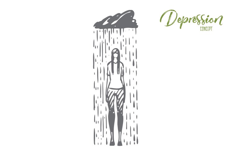 Female stress and depression infographic report Vector Image