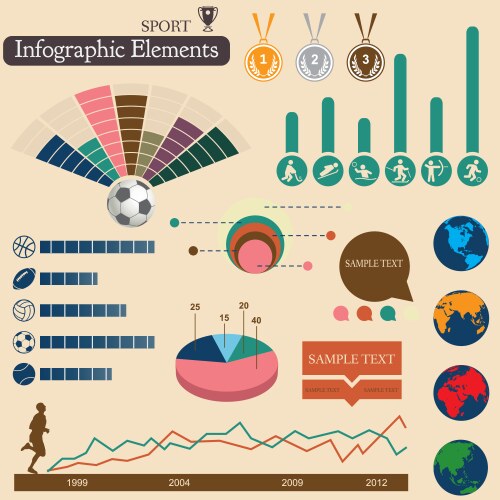 Sports infographics set Royalty Free Vector Image