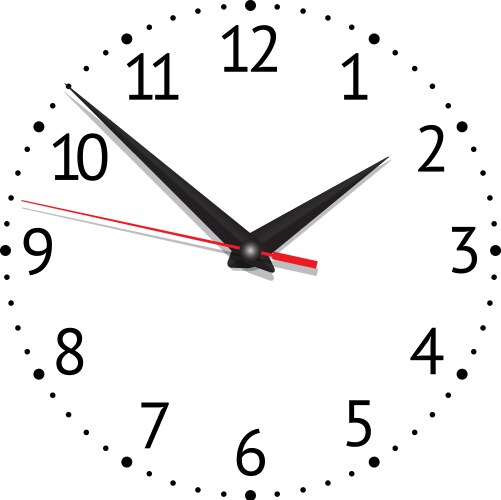 Colorful clock Royalty Free Vector Image - VectorStock