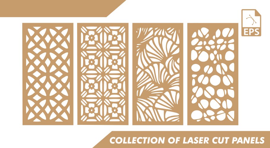 Wooden box model laser cut 3 mm Royalty Free Vector Image