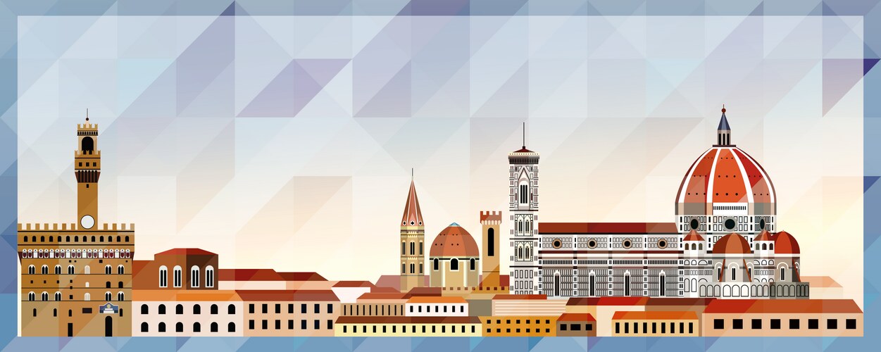 Florence light streak skyline Royalty Free Vector Image