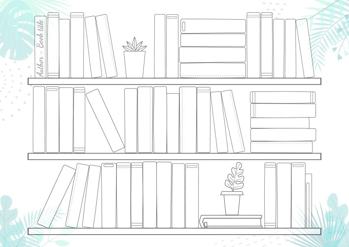 Printable a4 paper sheet for book tracker Vector Image