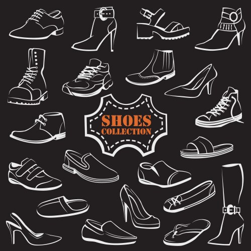 Image with text and shoes Royalty Free Vector Image