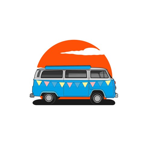 Ford transit cargo delivery van l3h3 2014-2018 Vector Image