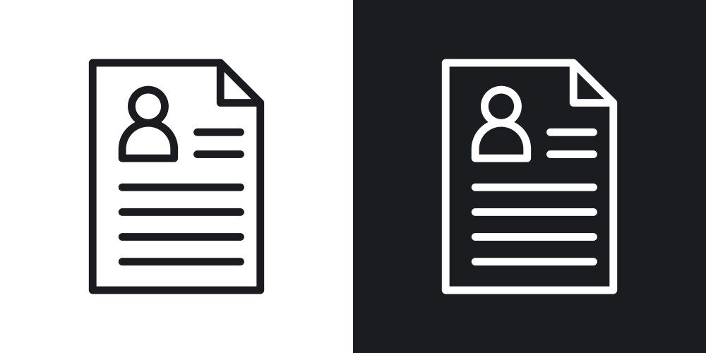 Cv icon set Royalty Free Vector Image - VectorStock