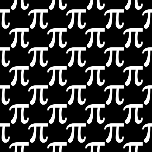 Mathematics concept pattern with blue greek pi Vector Image