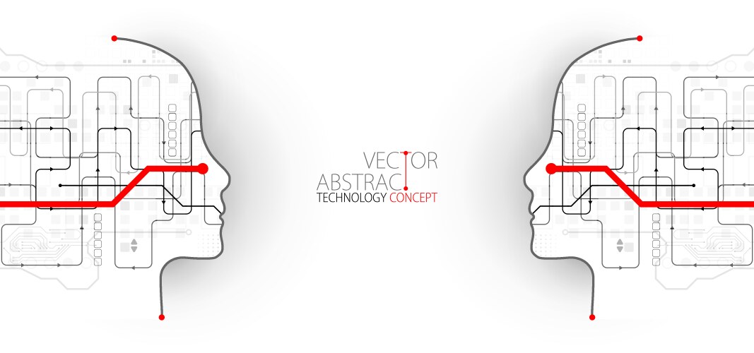 Artificial intelligence concept technology Vector Image